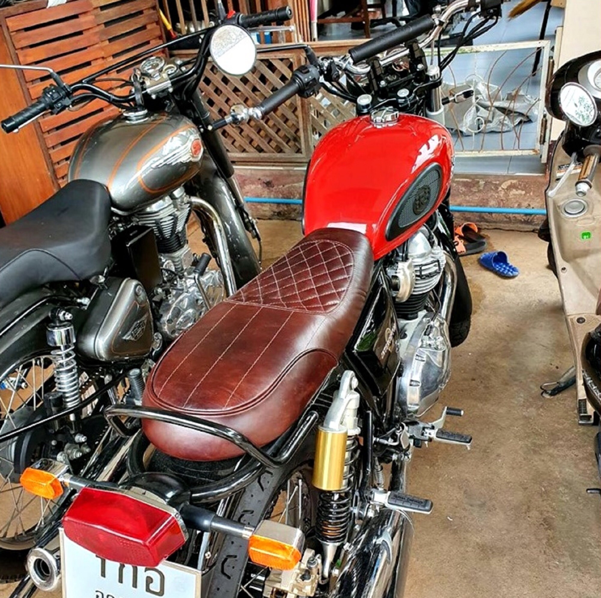 Royal Enfield Interceptor 650 series leather tank belt and detachable ...