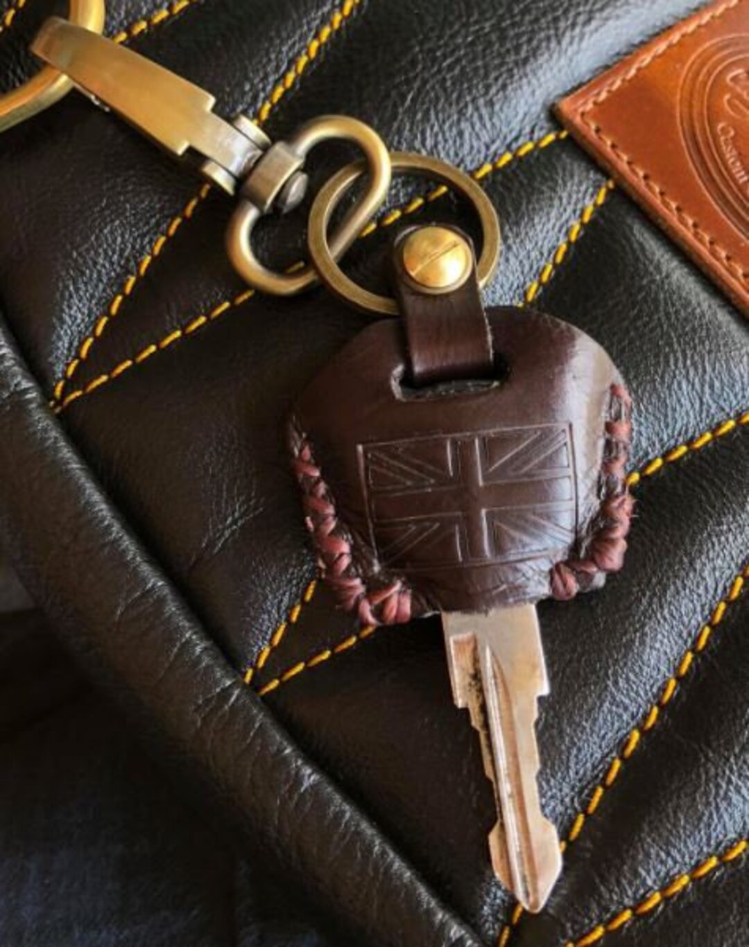 Triumph real Leather Key Packet Case Keychain Key Ring Key Chain High ...