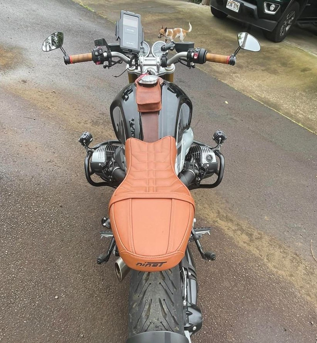 BMW R9T Seat real Leather Seat 2 Gel, Seat Included Base,for R9T 2019 ...