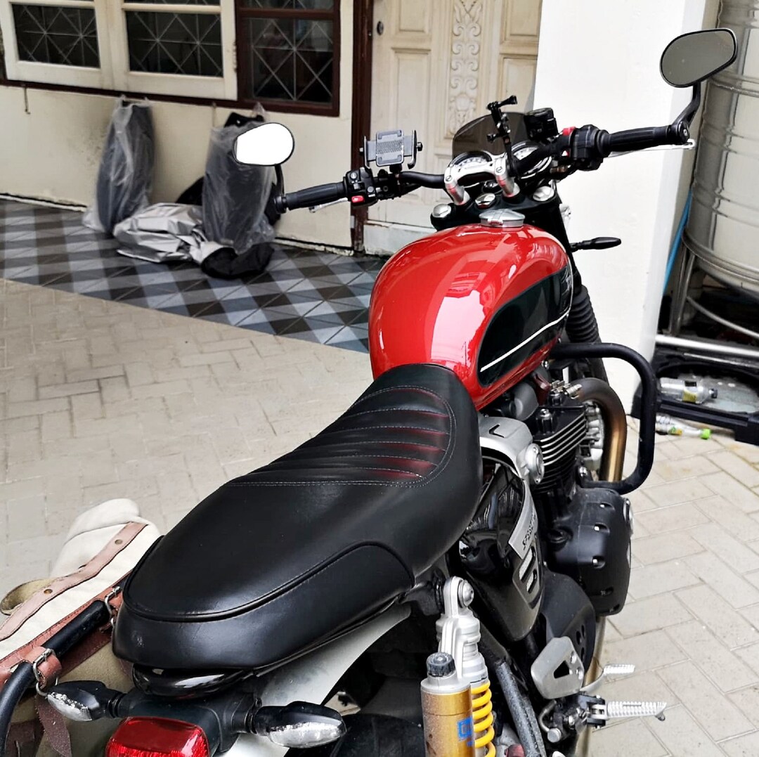 SPEED TWIN Real LeatherSEAT for Triumph Speed Twin 1200 cc. only Seat ...