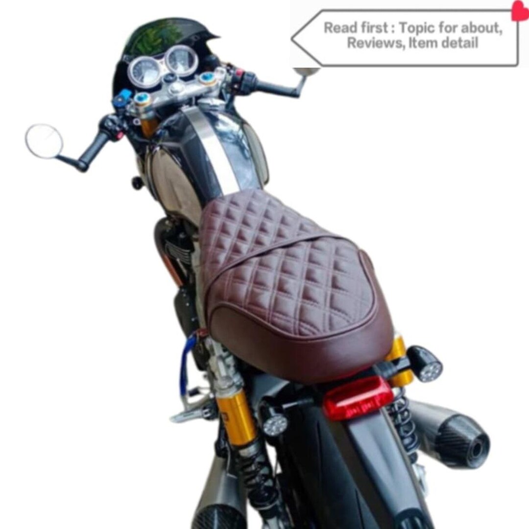Thruxton (R) Seats for TRIUMPH Real Leather Kustom Motorcycle SEAT ...