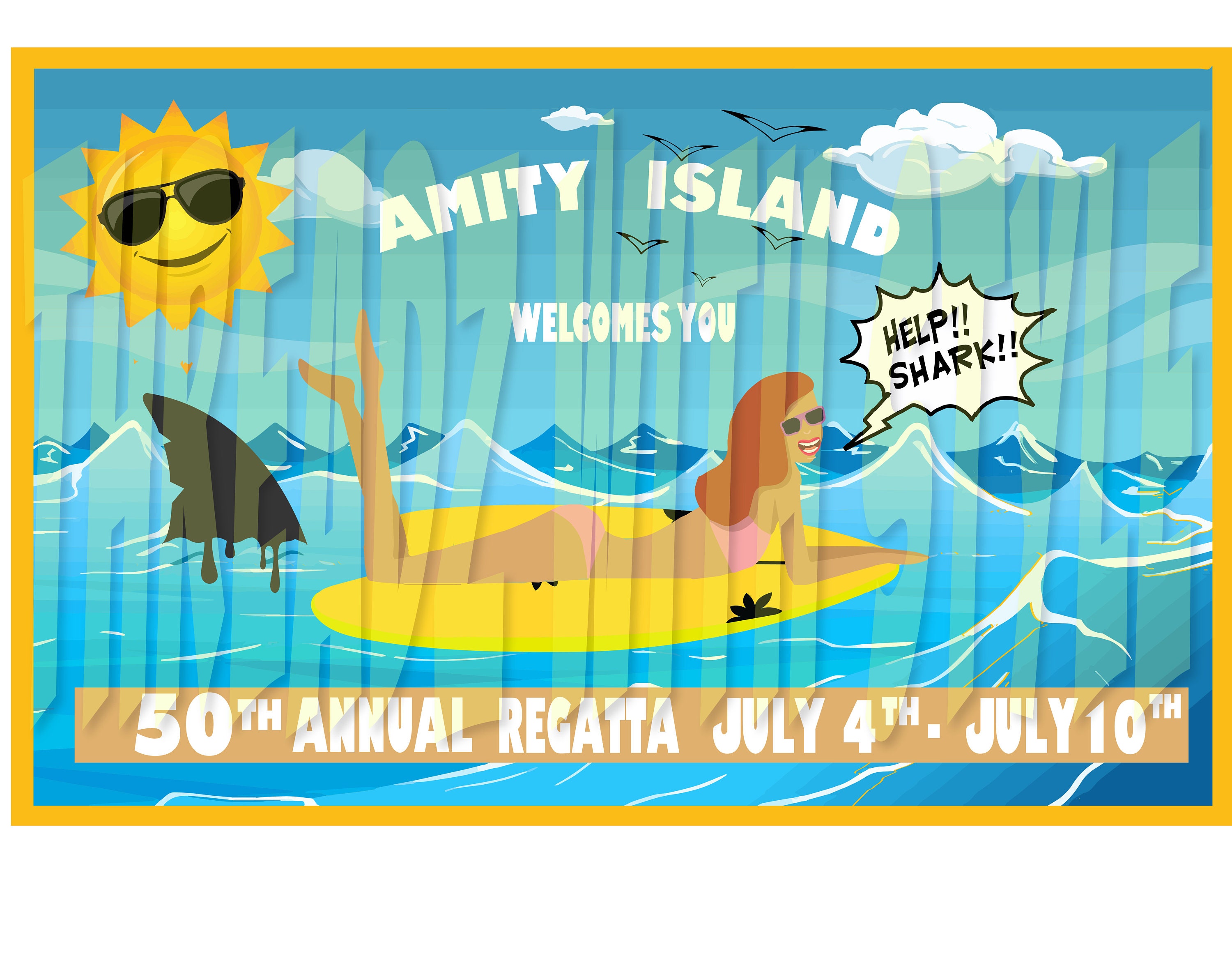 Amity Island Sign /jaws/quint/hooper/chief Brody/70's/digital Files Svg ...