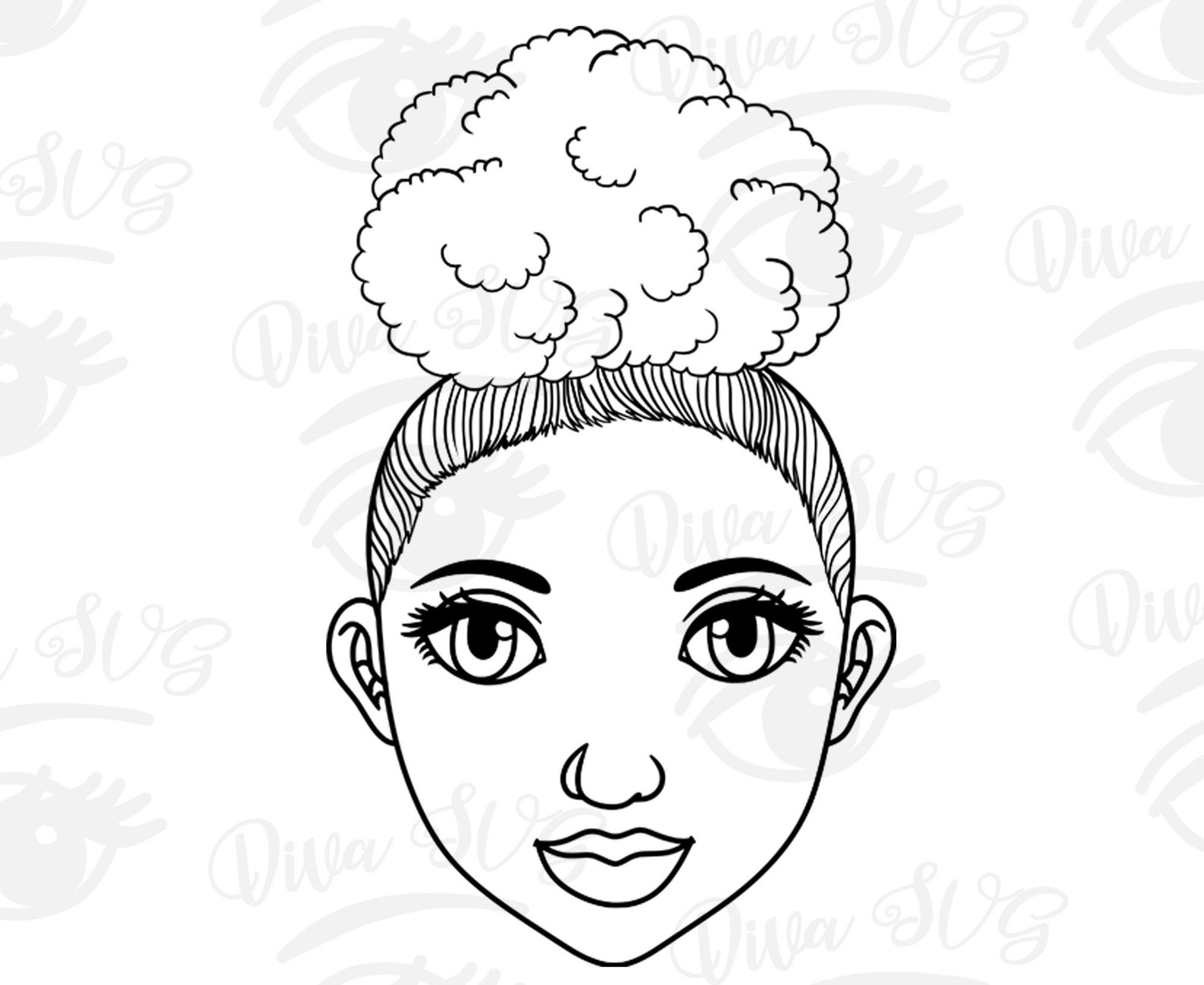 Afro Woman Svg Afro Puff Black Woman Svg Black Girl Magic Svg Png