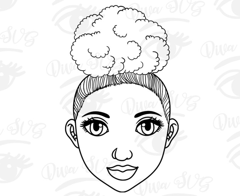 Afro Woman Svg Afro Puff Black Woman Svg Black Girl Magic Svg Png