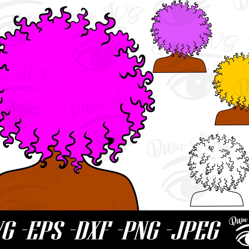 Afro Svg - Etsy