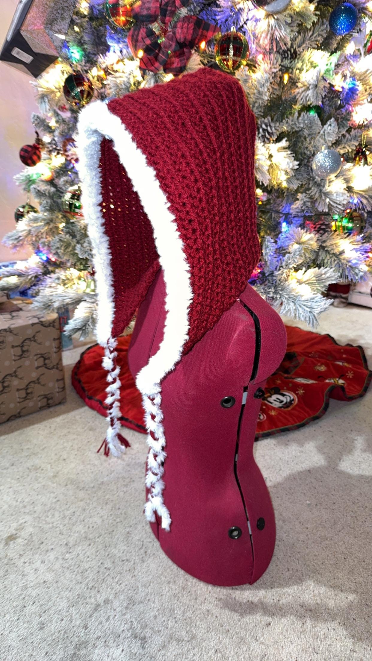 Santa Baby Christmas Crochet Handmade Druid Hood - Etsy
