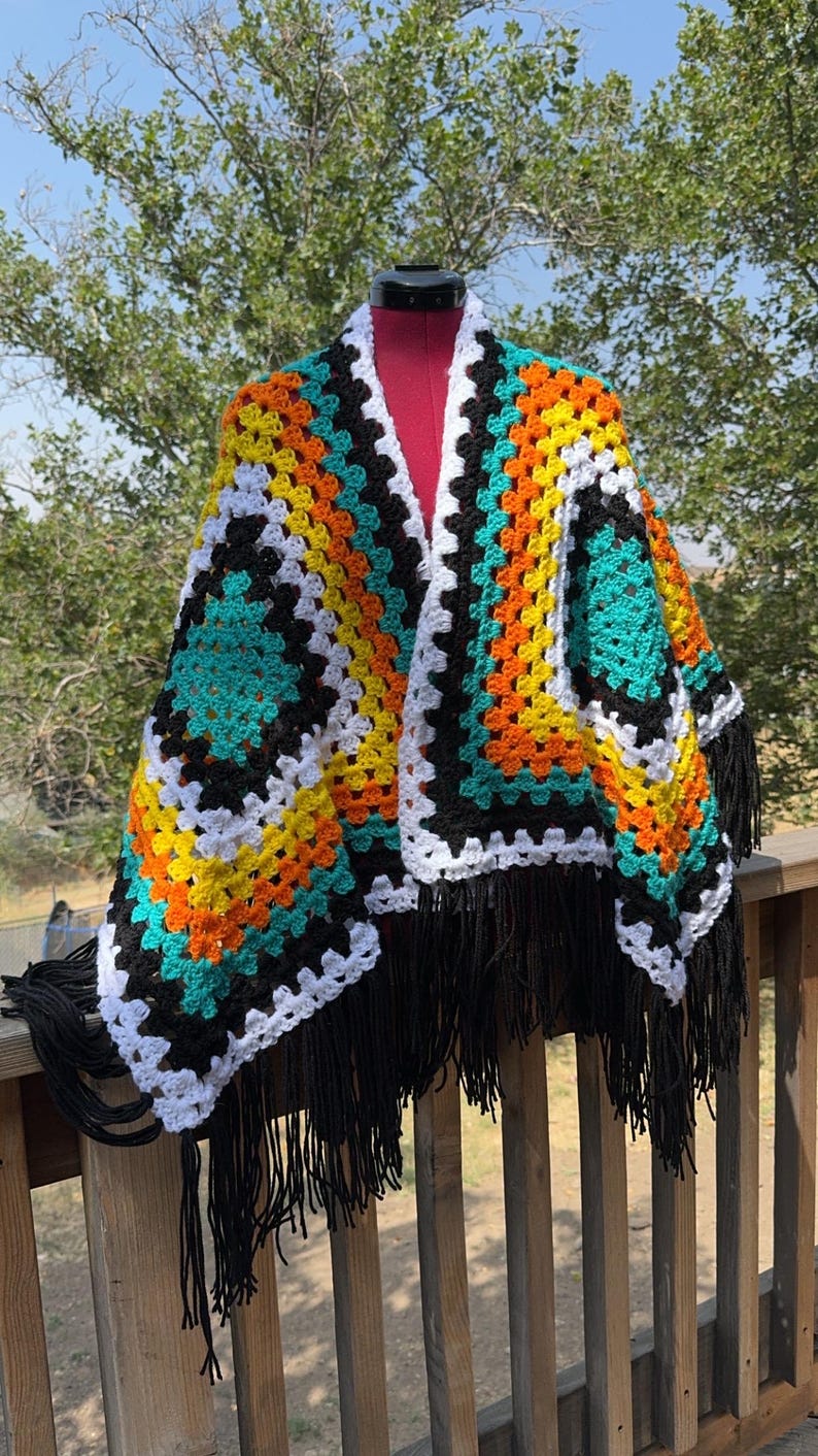 Oversized Fireside Crochet Cardigan Handmade Shawl - Etsy