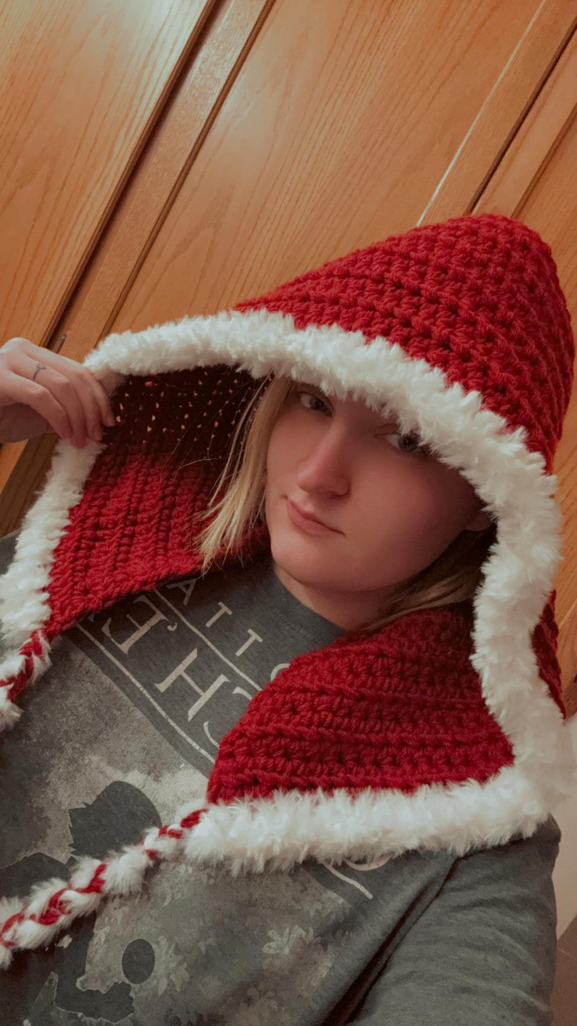 Santa Baby Christmas Crochet Handmade Druid Hood - Etsy
