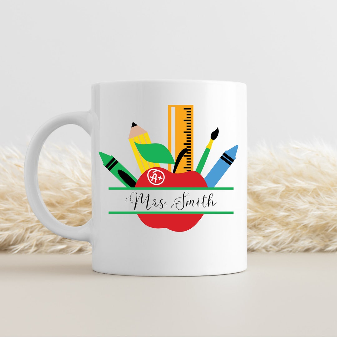 Personalized Mug, Teacher Gift, Coffee Mug, Tea Mug, School Supplies ...