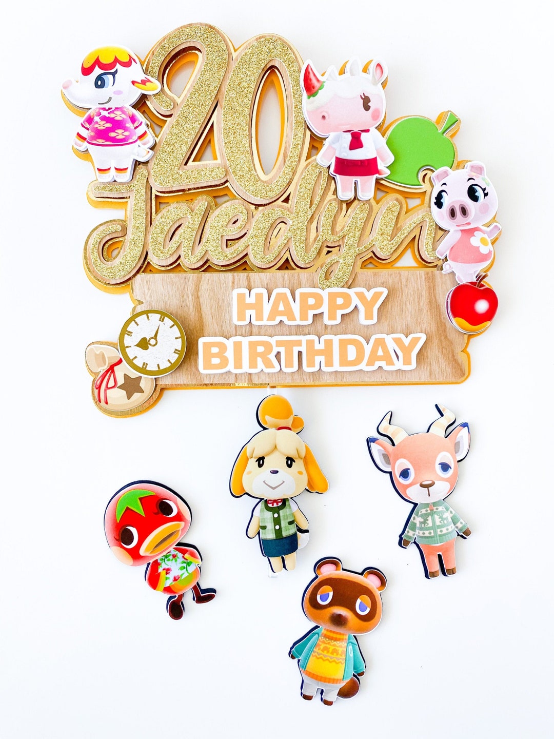 Personalized Animal Crossing Cake Topper, Animal Crossing Centerpiece ...