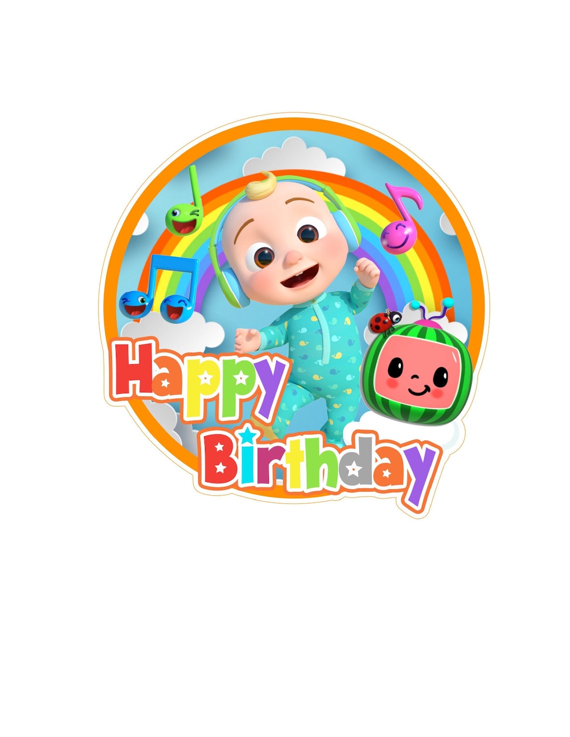 Digital Cocomelon Cake topper Digital cocomelo centerpiece | Etsy