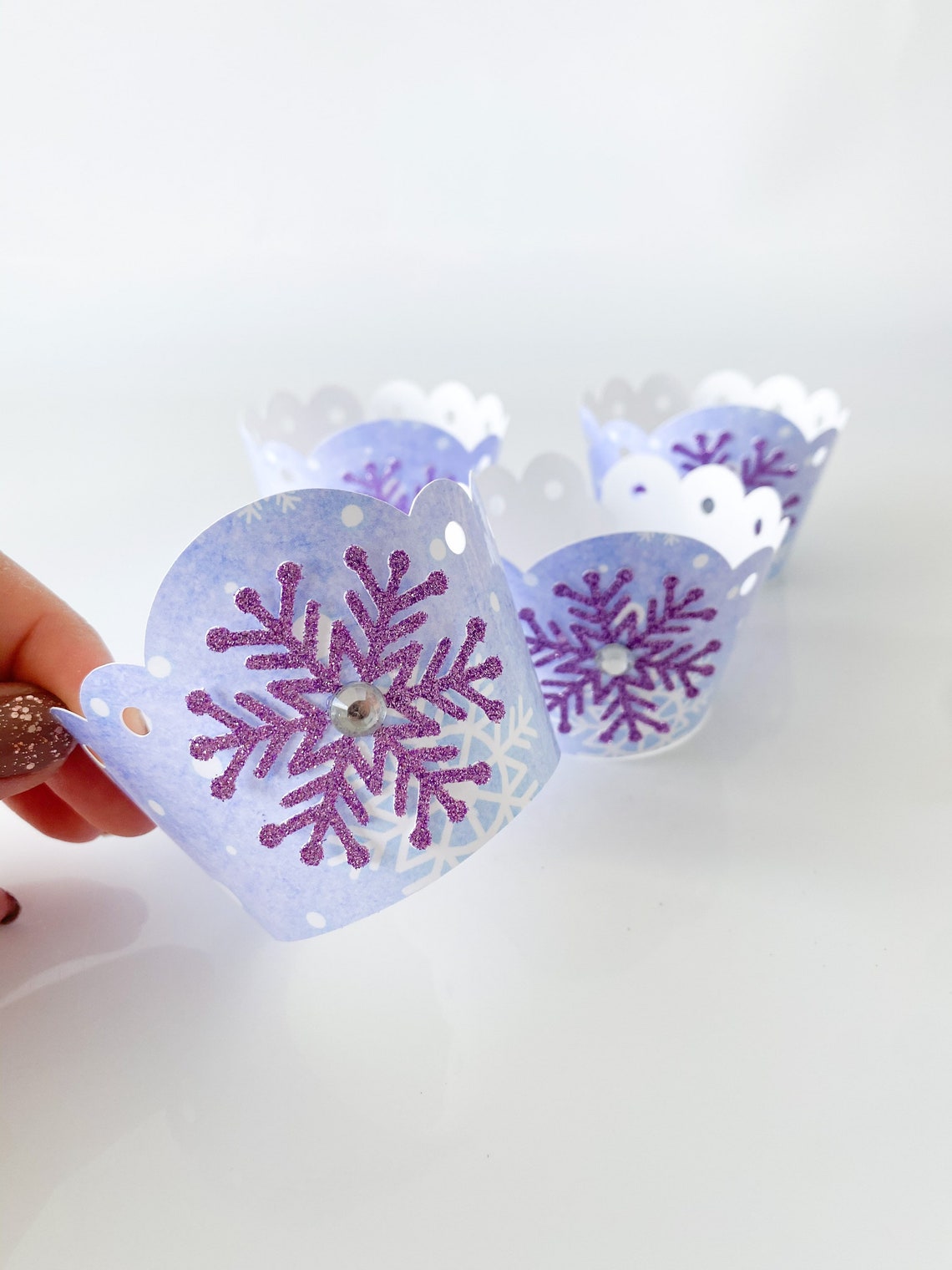 Frozen Cupcake Wrapper Frozen Theme Snowflake Cupcake | Etsy