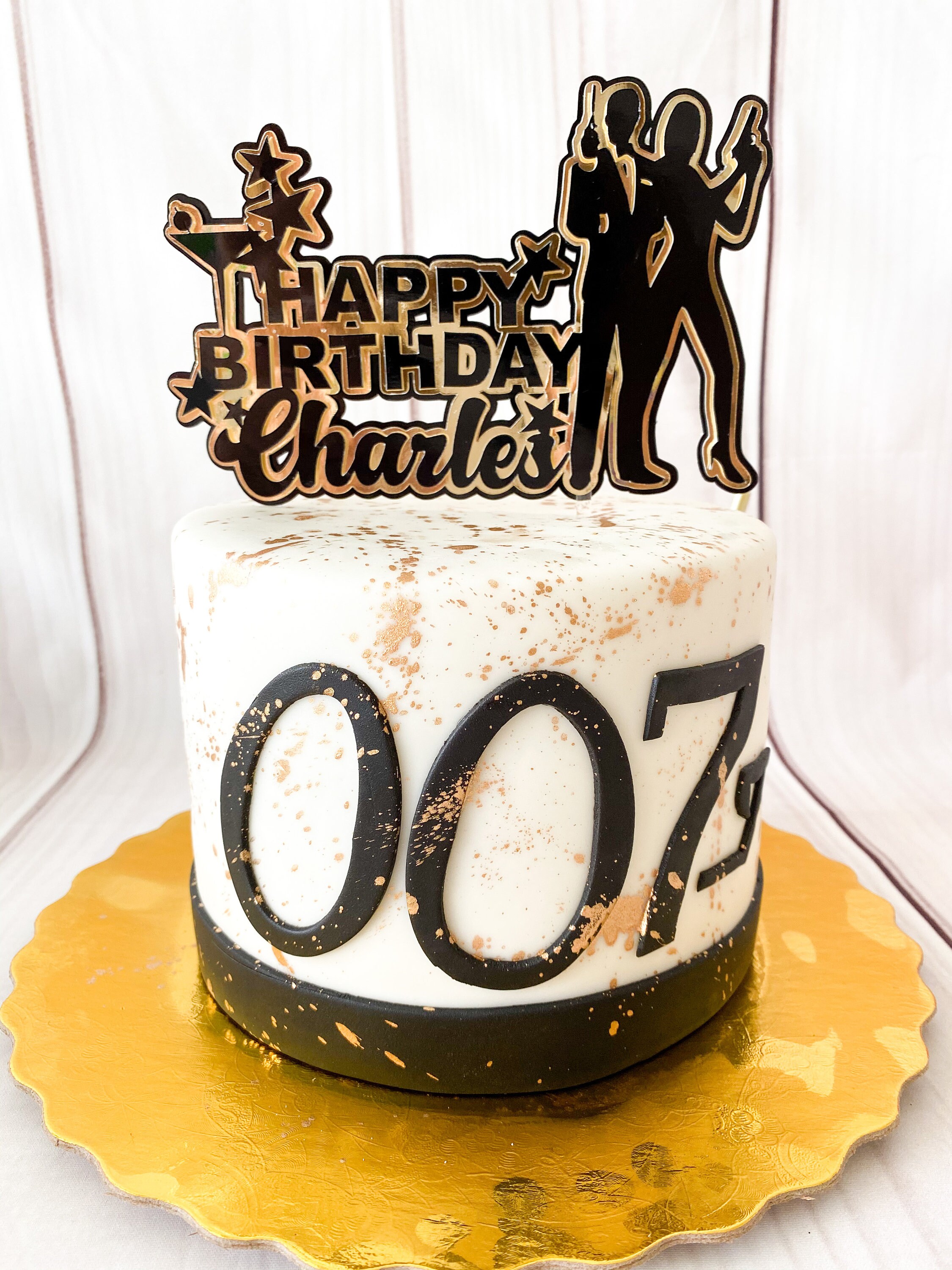 James Bond Cake Topper Agent 007 Cake James Bond Topper 007 Etsy