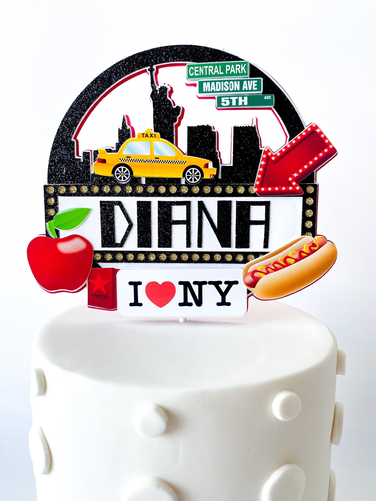 New York Cake Topper The Big Apple Birthday Cake Topper New | Etsy