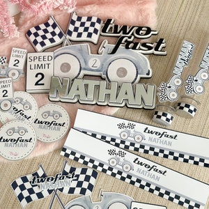 Two Fast Topper, Cupcake Toppers, Birthday Boy, Two Birthday, Car ...