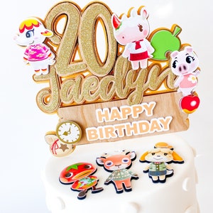 Personalized Animal Crossing Cake Topper, Animal Crossing Centerpiece ...