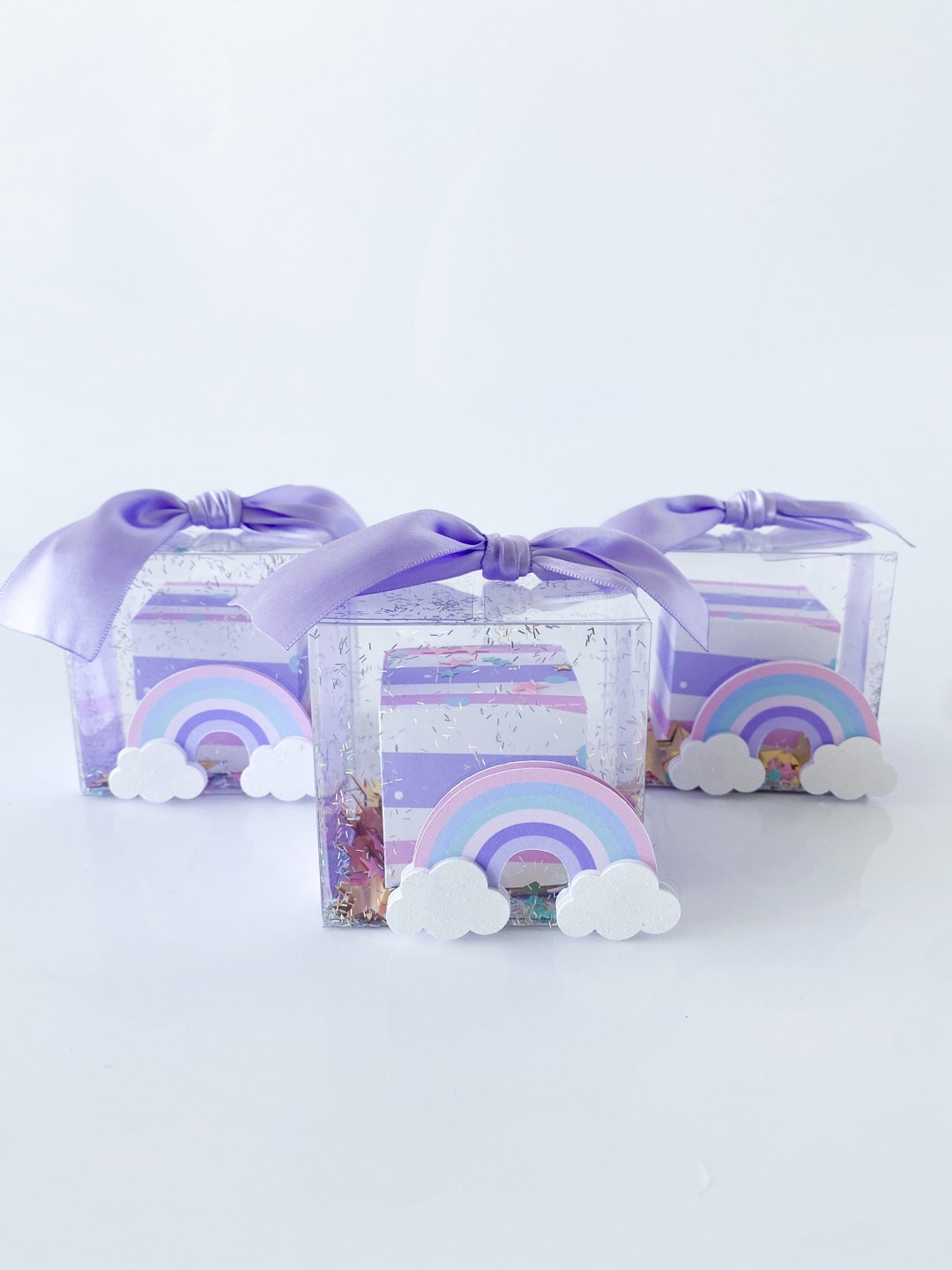 Rainbow Candy Box, Rainbow Clear Box, Rainbow Treat Box, Rainbow Party ...