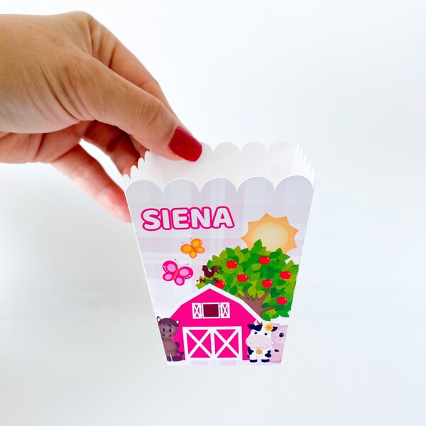 Pink Popcorn Box - Etsy