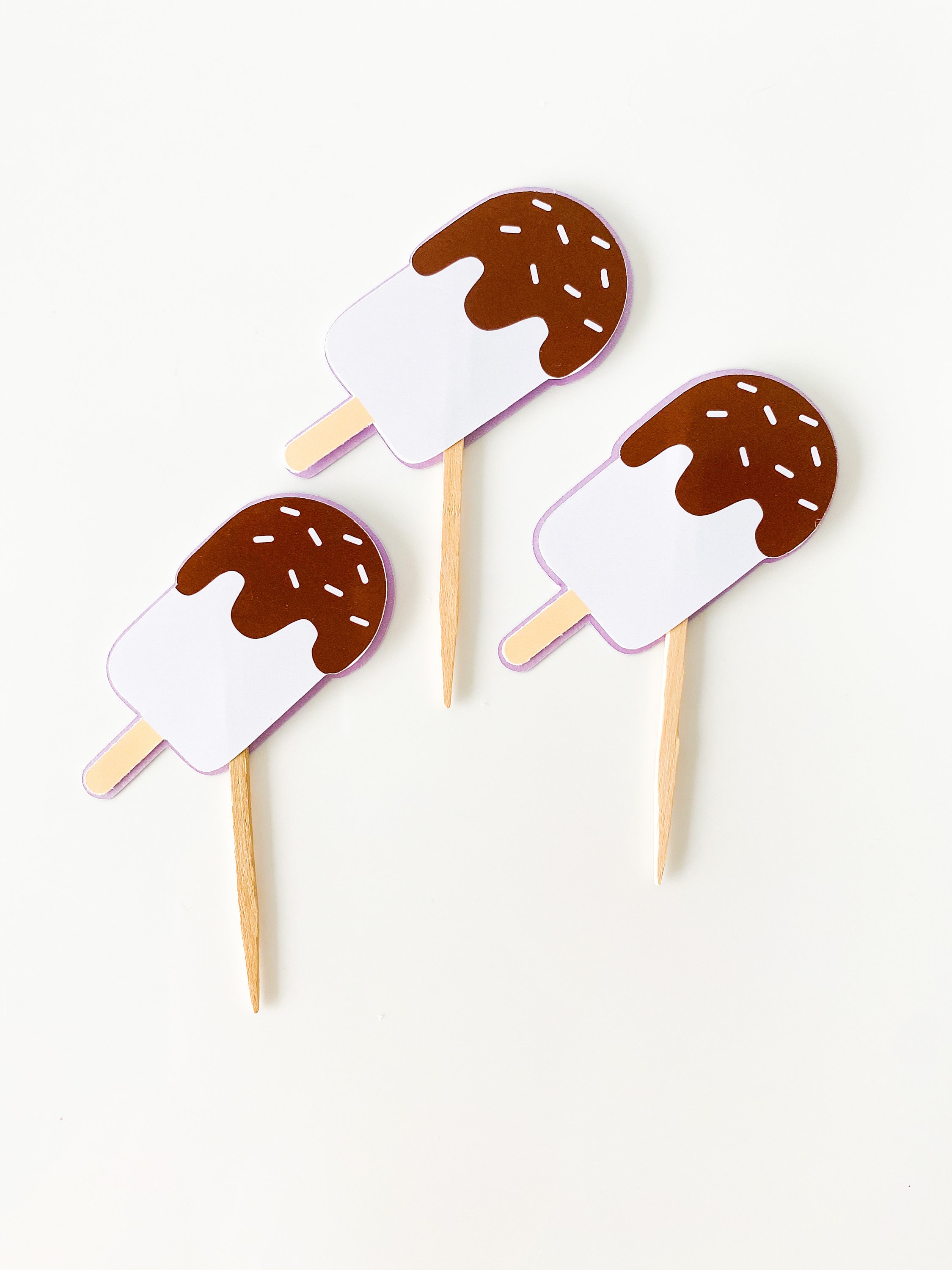 Ice Cream Cupcake Toppers Popsicle Cupcake Toppers Donuts | Etsy