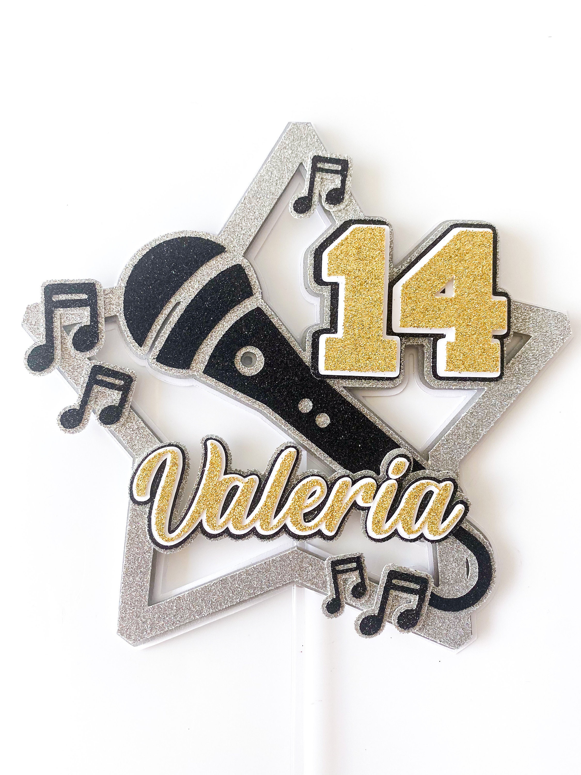 Microphone Cake Topper Music Topper Band Party Custom - Etsy