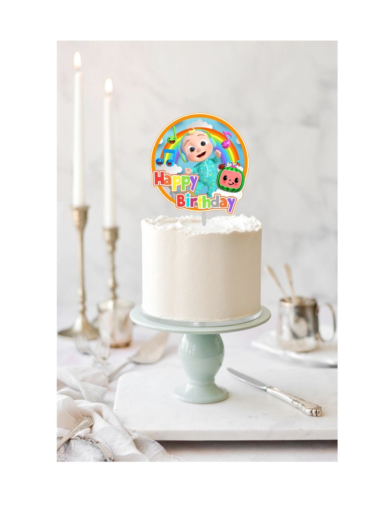 Digital Cocomelon Cake topper Digital cocomelo centerpiece | Etsy