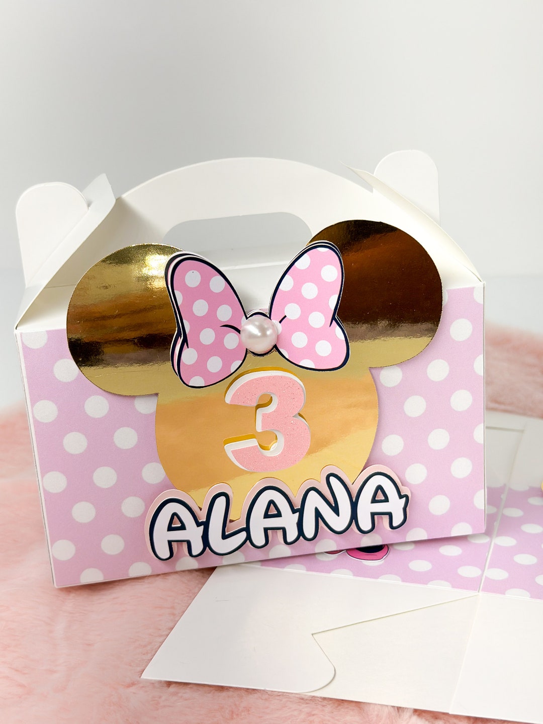 Gable Box, Minnie Gable Box, Minnie Party Deco, Birthday Gift, Minnie ...