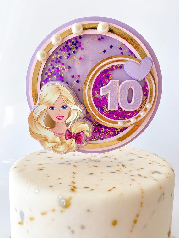Barbie Cake topper Shaker Cake Topper Barbie Centerpiece | Etsy
