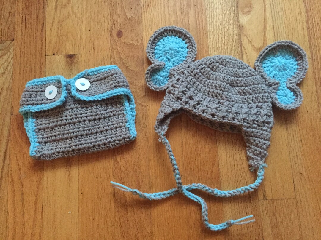 Baby Elephant Diaper Set - Etsy