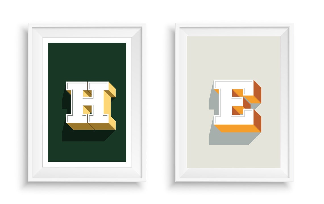 Personalised Alphabet Letterform Sign Writers Print - Etsy