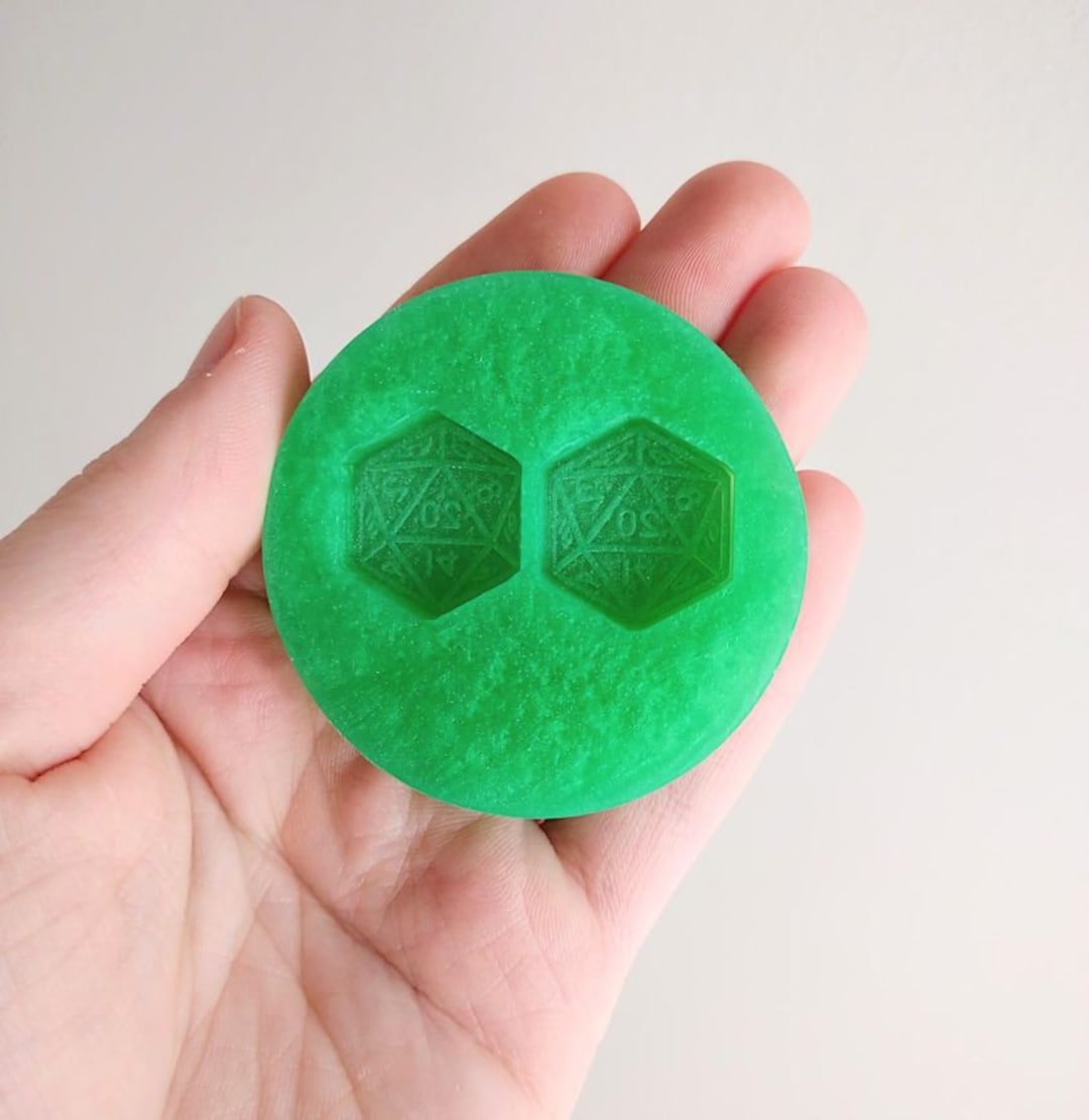 D20 Stud Earring Mold Shaker Bit D20 Tabletop Game Dice Mold Earring ...