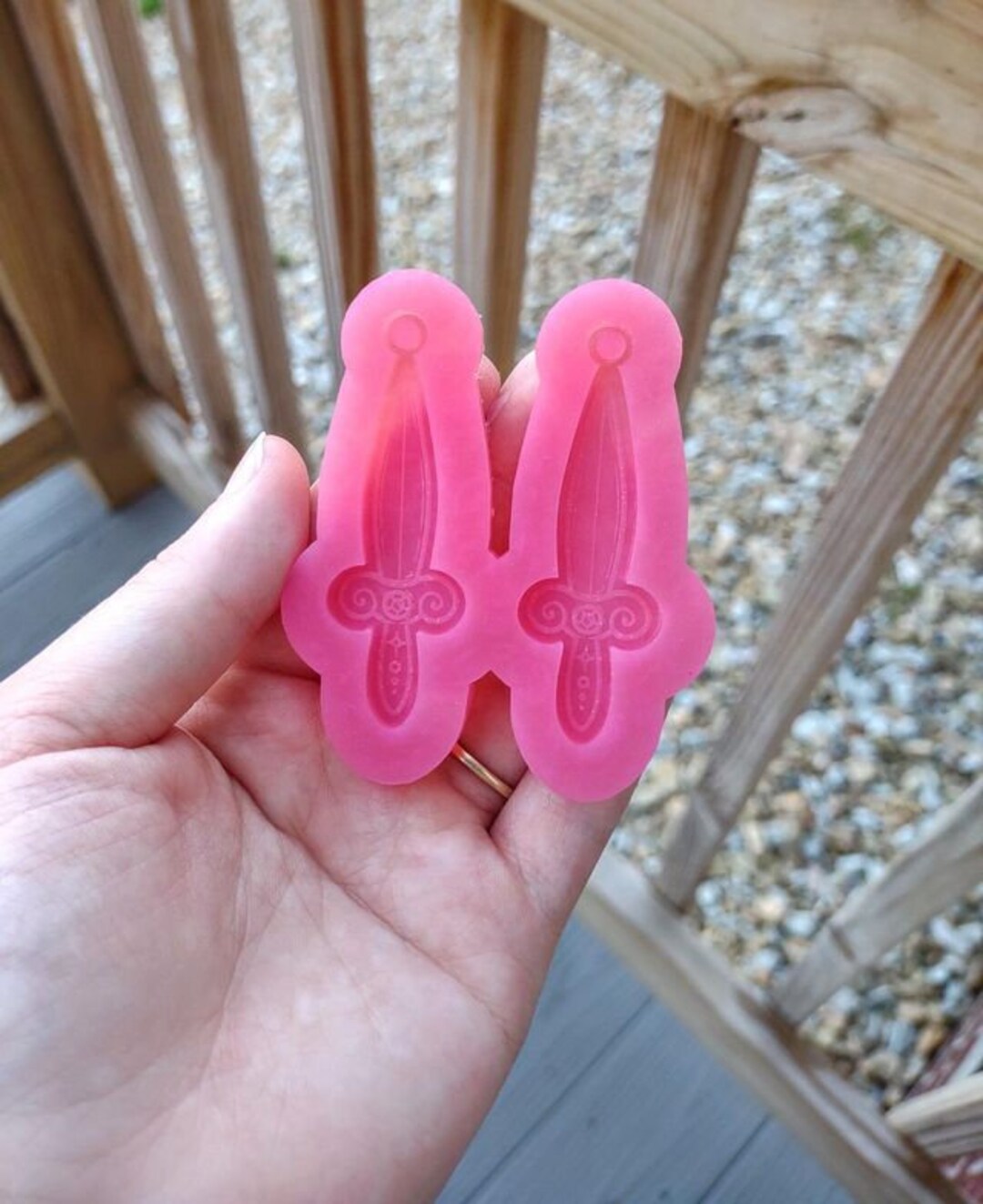 Dagger Sword Earring Mold Silicone Resin Mold Kawaii Dangle Earring ...