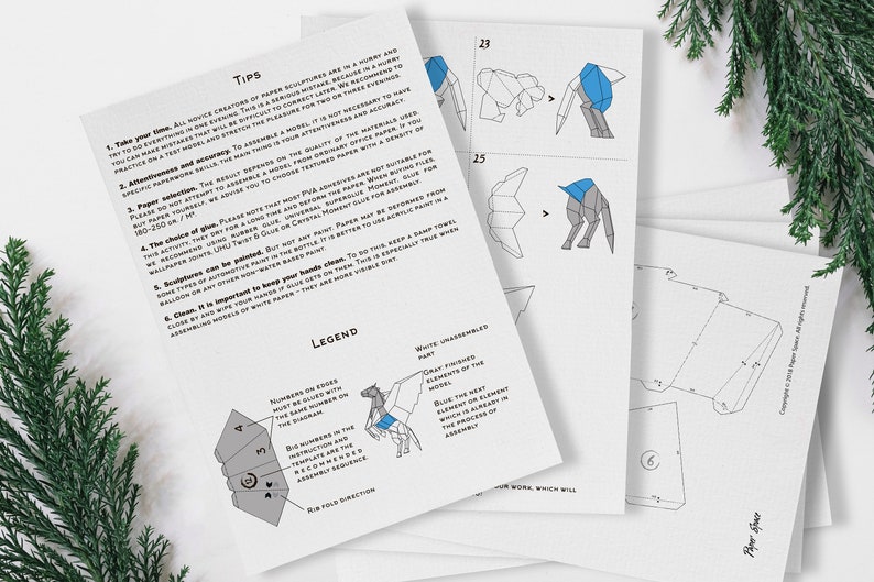 Pegasus Papercraft, 3D Papercraft Build Your Own Low Poly Paper ...