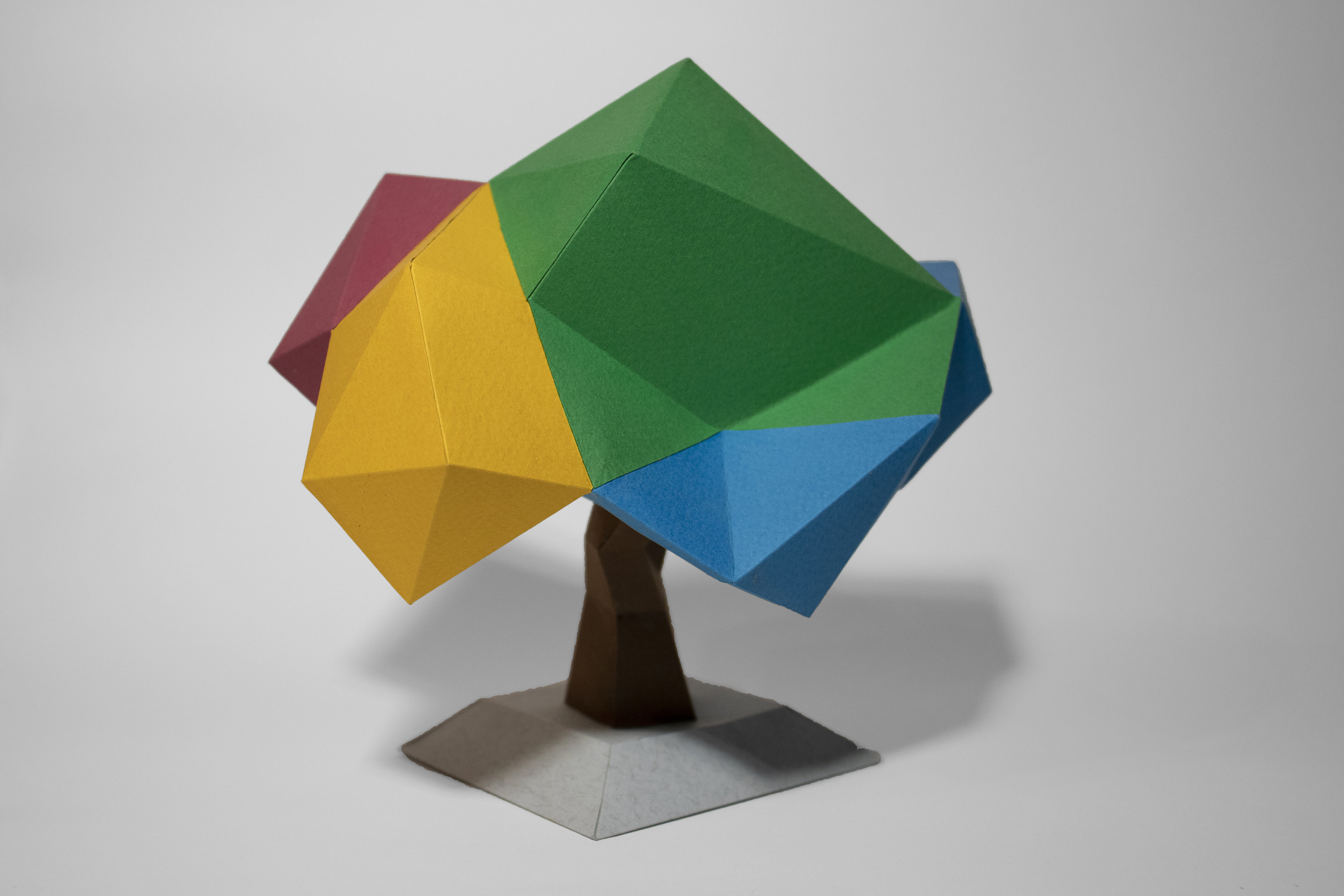 Low Poly Tree Model, Create Your Own 3D Papercraft Tree, Origami Tree ...