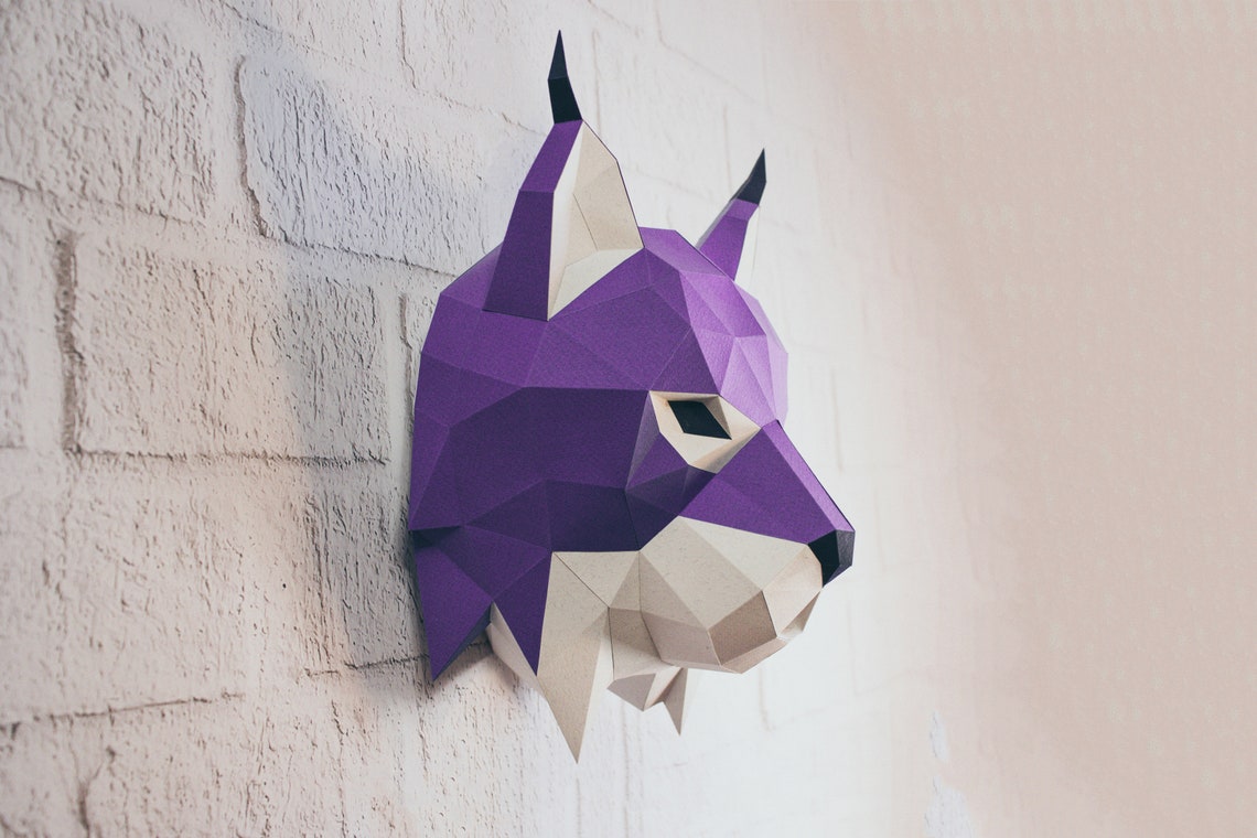 Lynx Papercraft 3D Papercraft Build Your Own Low Poly Paper | Etsy