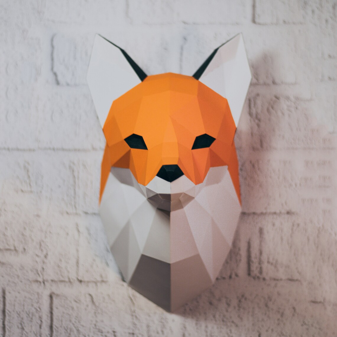Fox Papercraft 3D Papercraft Build Your Own Low Poly Paper | Etsy