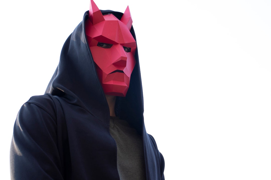 Devil Mask - Make This Horned Mask for Halloween, PDF Mask,demon Paper ...