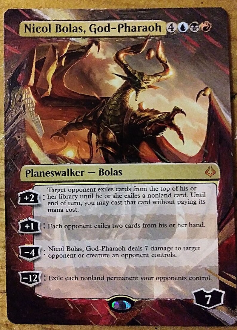 Nicol Bolas God-Pharaoh Full Art / Altered. MTG | Etsy