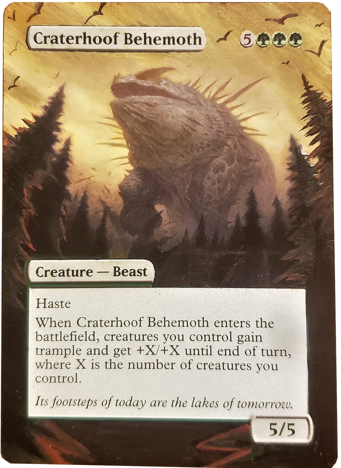 Craterhoof Behemoth Full Art / Altered. MTG | Etsy