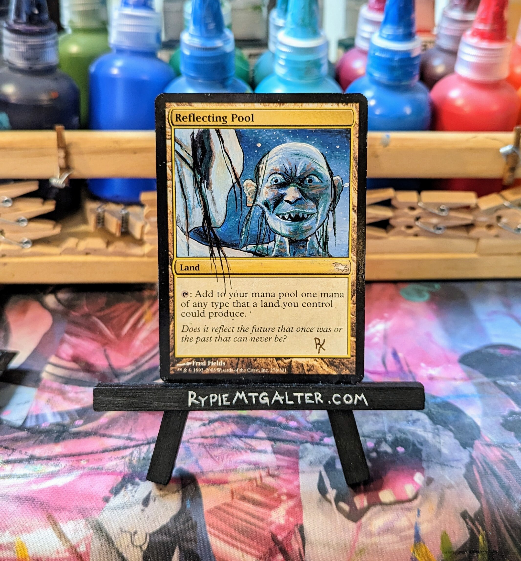 Reflecting Pool (gollum // Smeagol) - Full Art / Altered. MTG - Etsy