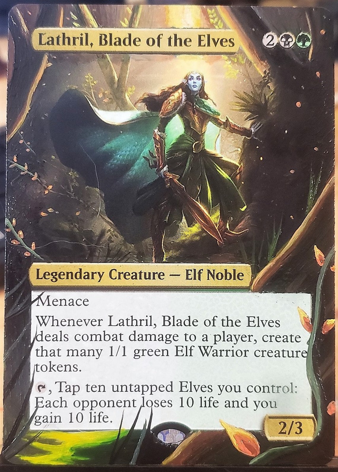 Lathril Blade of the Elves Full Art / Altered. MTG | Etsy