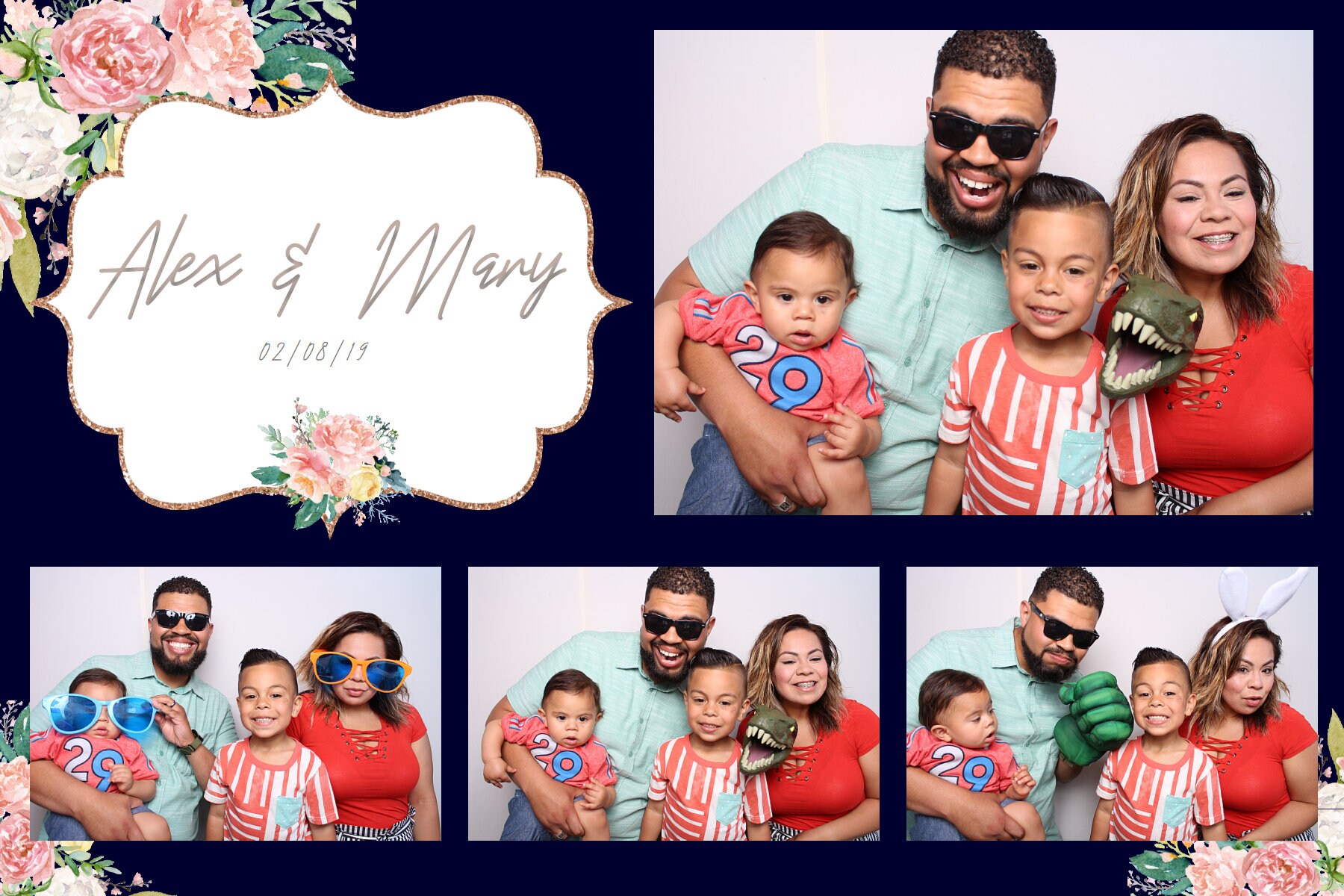 Navy Blue Photo Booth Template Bundle - Etsy