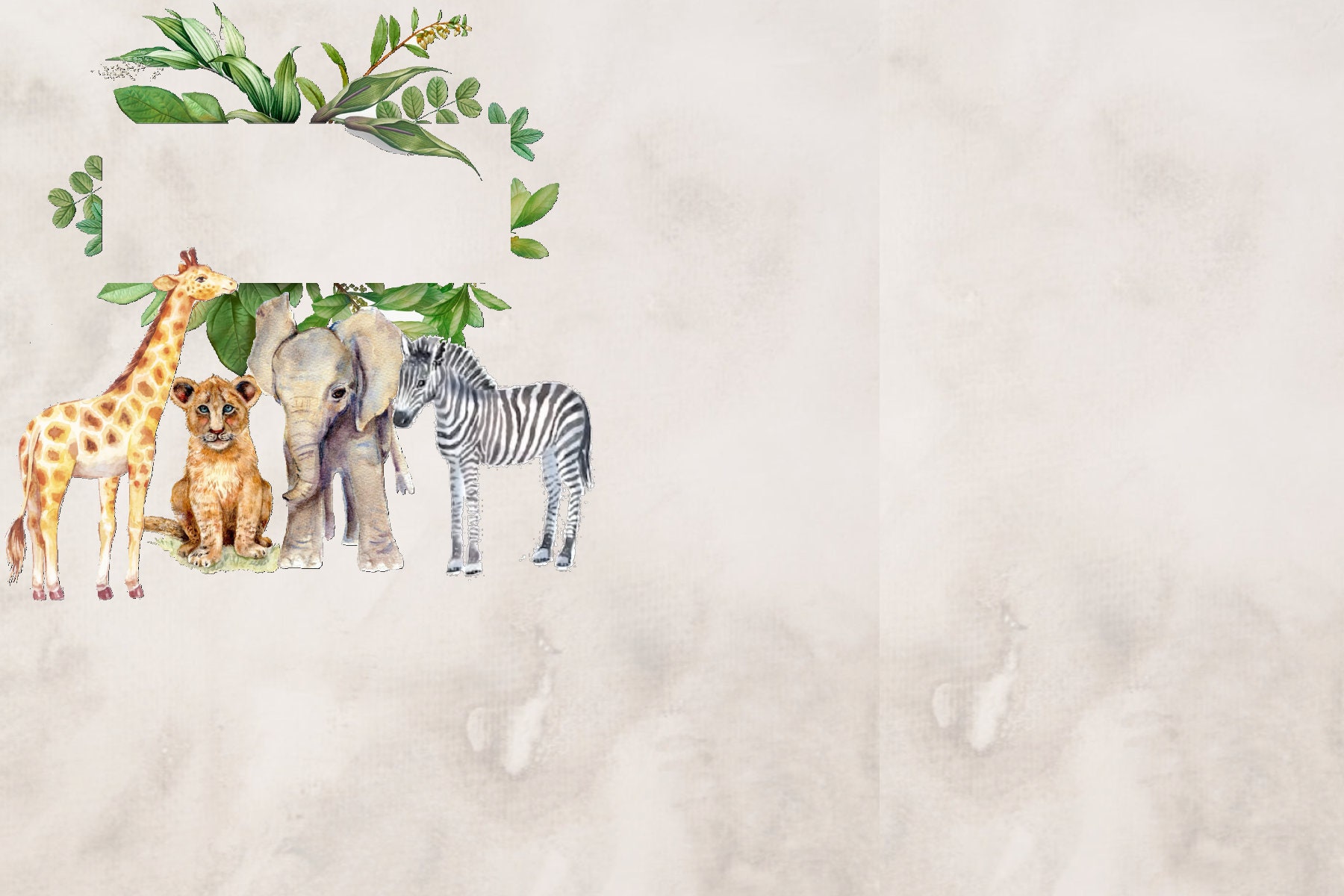 Safari Photo Booth Template Bundle - Etsy