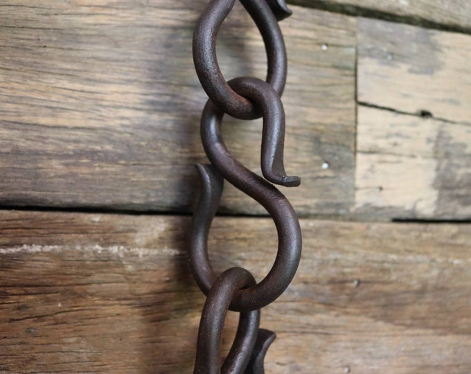 Hand Forged S Hook Chain Custom Length - Etsy