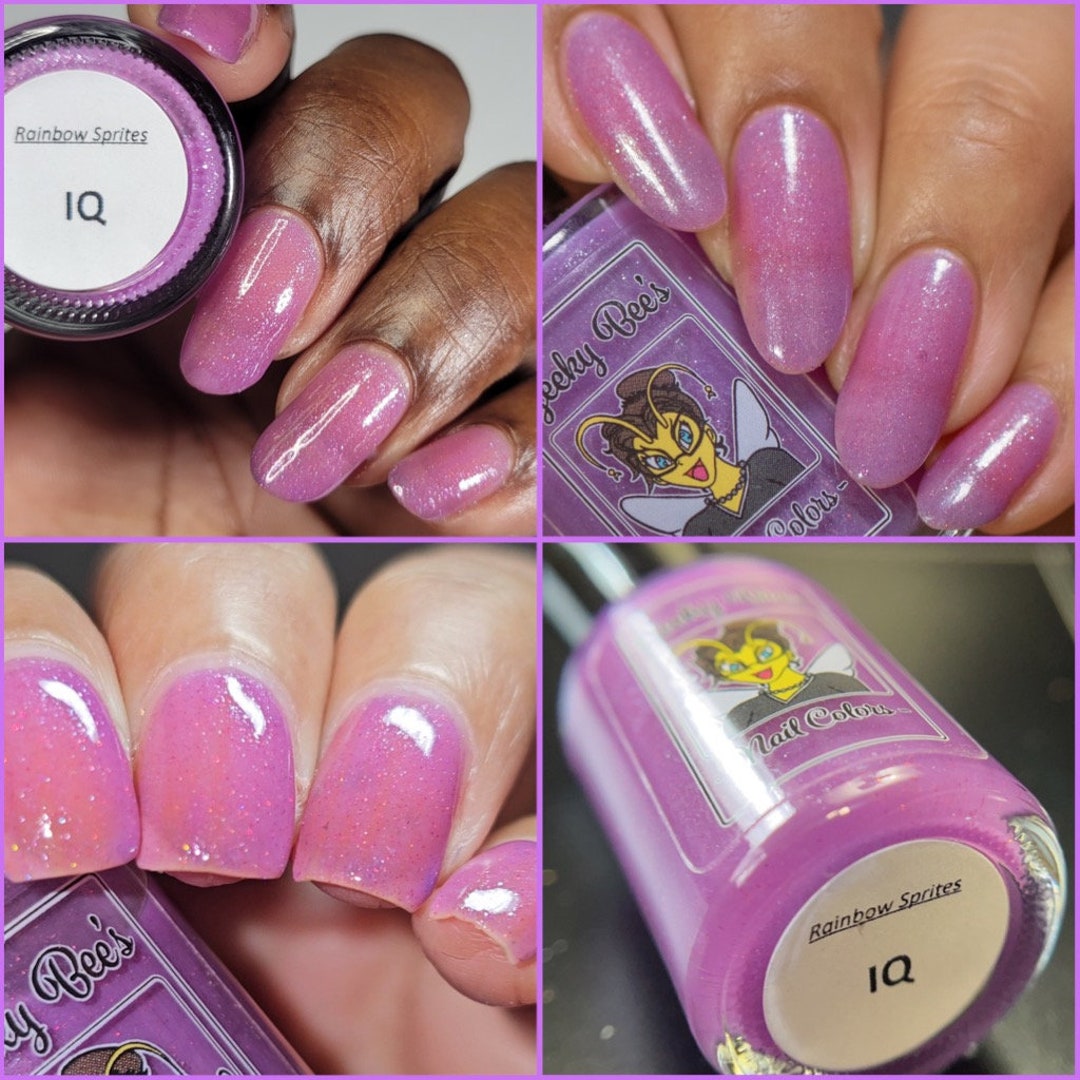 IQ Rainbow Sprites Collection Violet Jelly Shimmer Nail Polish - Etsy