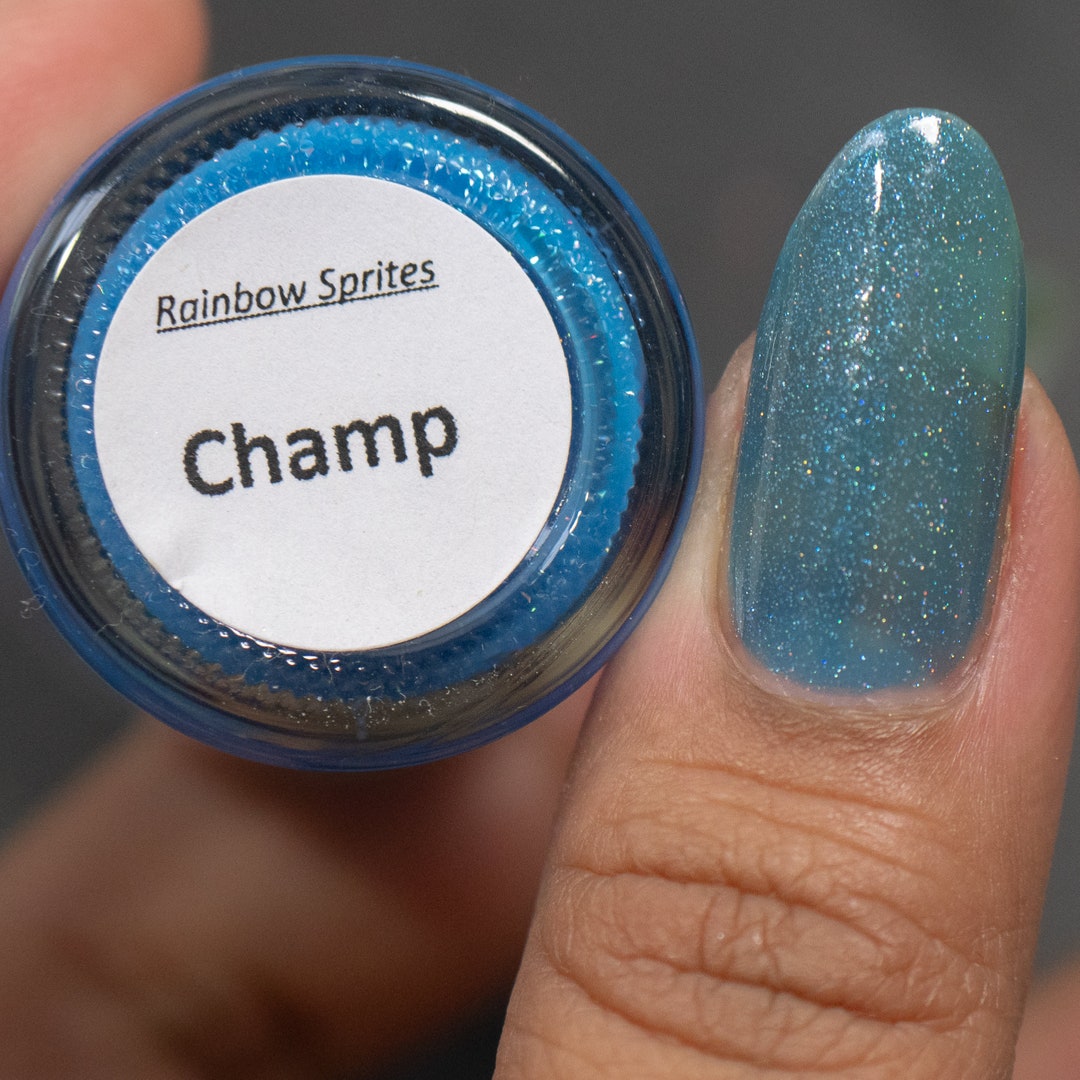 Champ | Rainbow Sprites Collection | Blue Jelly Shimmer Nail Polish - Etsy