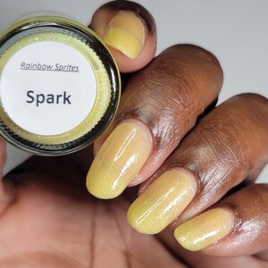 Spark | Rainbow Sprites Collection | Yellow Jelly Shimmer Nail Polish ...