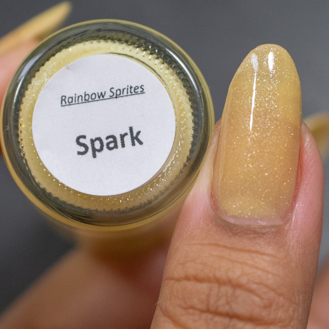Spark | Rainbow Sprites Collection | Yellow Jelly Shimmer Nail Polish ...