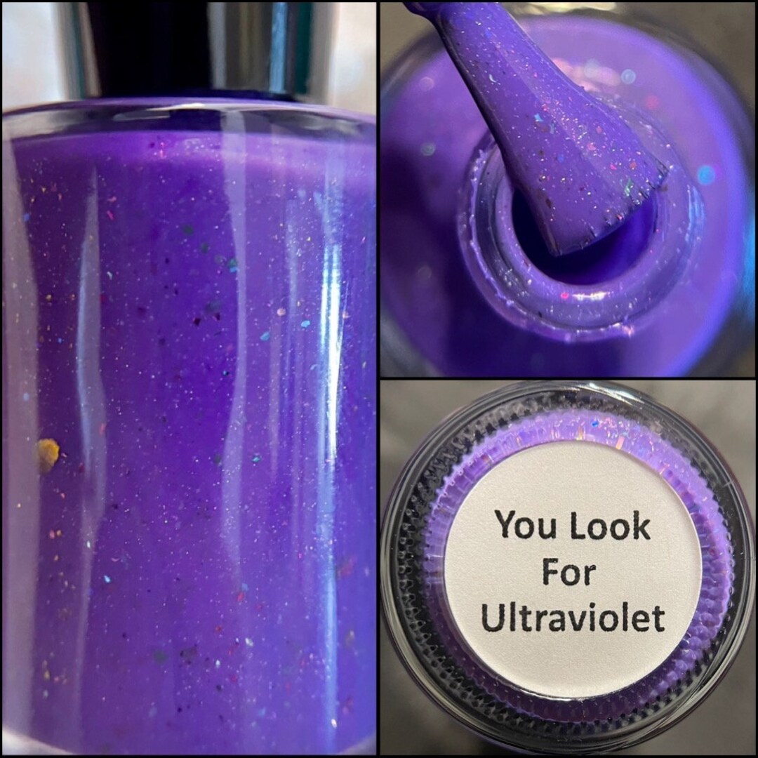 You Look for Ultraviolet Bright Purple Glitter Shimmer Nail Polish ...
