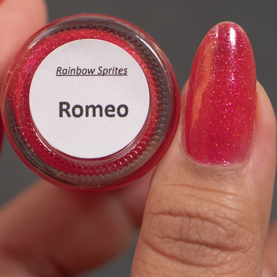 Romeo | Rainbow Sprites Collection | Red Jelly Shimmer Nail Polish - Etsy