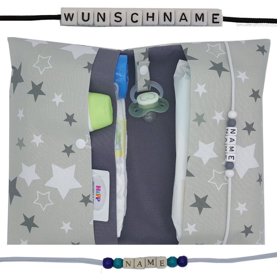 Diaper Bag to Go With Name Diaper Bag XXL Twins Star Pacifier Chain ...